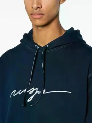 MSGM Logo Embroidered Cotton Hoodie