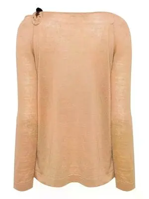 Alberta Ferretti Buckle-detail Linen Top