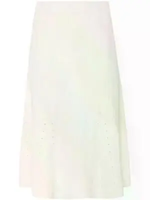 JOSEPH Ribbed Linen-blend A-line Skirt