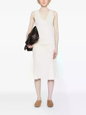 JOSEPH Ribbed Linen-blend A-line Skirt