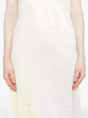 JOSEPH Ribbed Linen-blend A-line Skirt