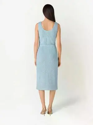 St. John Tweed Scoop Neck Dress
