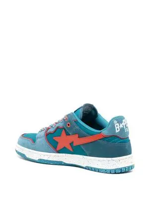 A BATHING APE Sk8 Sta Panelled Sneakers - Blue