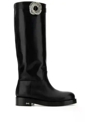 Mach & Mach Galaxy Knee-length Boots - Black