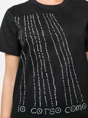10 CORSO COMO Graphic Print Crewneck T-shirt - Black