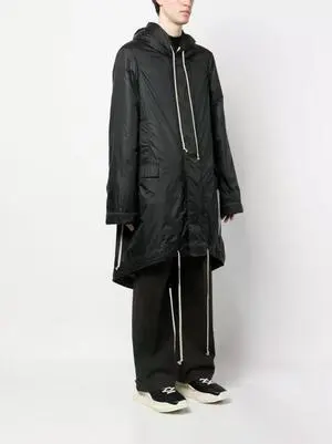 Rick Owens Fishtail Hooded Raincoat