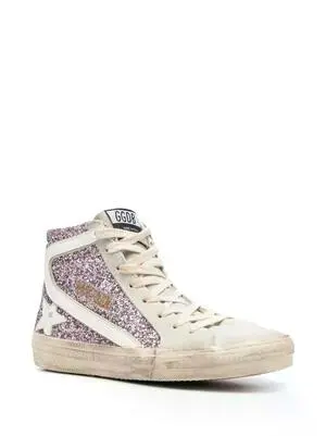 GOLDEN GOOSE Slide Glitter High Top Sneakers