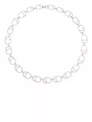 COURBET 18kt Recycled White Gold Celeste Pavé Laboratory-grown Diamond Necklace - Silver