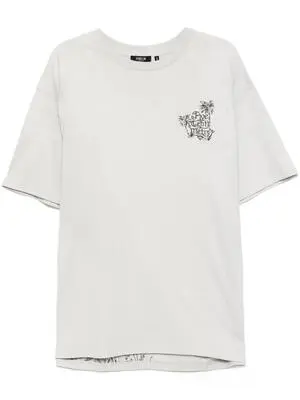 FIVE CM Logo-embroidered T-shirt - Grey