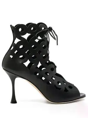Manolo Blahnik Taralo 90mm Cut-out Boots