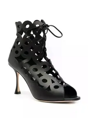 Manolo Blahnik Taralo 90mm Cut-out Boots