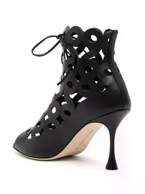 Manolo Blahnik Taralo 90mm Cut-out Boots