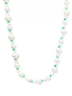 HATTON LABS Sterling And Pearl Bead Necklace - Silver