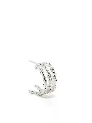 ALIGHIERI The Single Crumbling Hoop Earring In Recycled - Silver