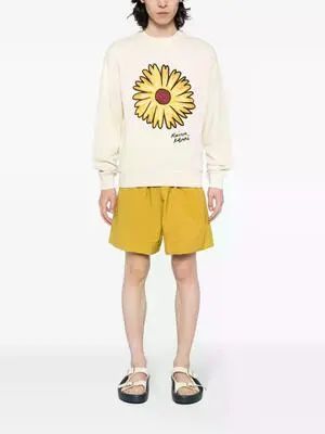 Maison Kitsuné Sunflower Motif Long-sleeve Sweater