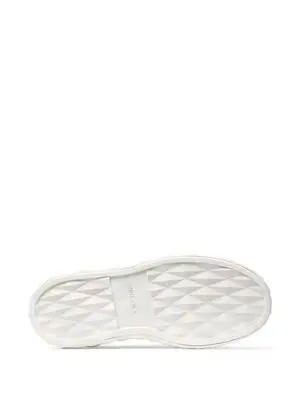 JIMMY CHOO Diamond Maxi Pearl-embellished Sneakers - Neutrals
