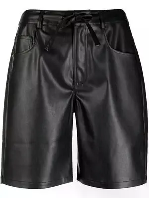 Proenza Schouler White Label Faux Leather Mid-length Shorts - Black