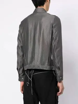 SULVAM Button-up Shirt With Decorative Stitching