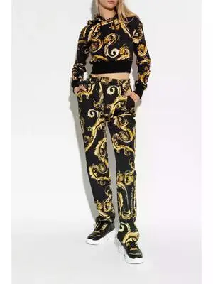 Versace Logo-patch Glitter Detailing Sneakers