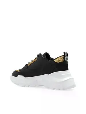 Versace Logo-patch Glitter Detailing Sneakers