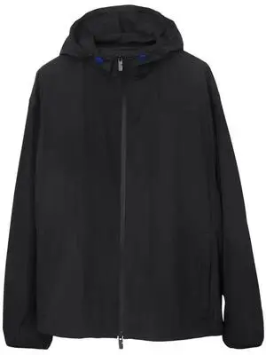 Burberry Lightweight Hooded Jacket With Equestrian Knight Embroidery