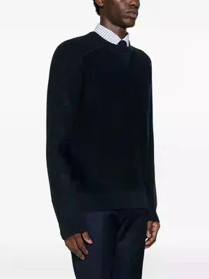 BOSS Panelled Crew Neck Sweater - Blue