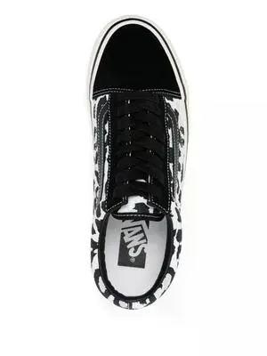 VANS Old Skool Leopard Print Sneakers - Black