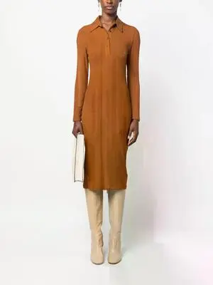 Filippa K Ribbed Jersey Polo Dress