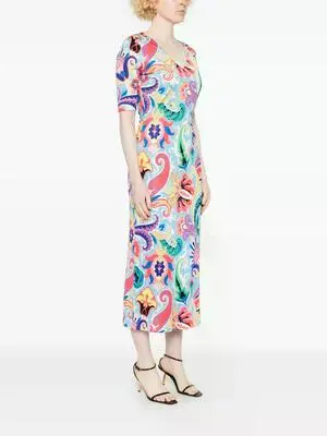Etro Paisley Midi Dress