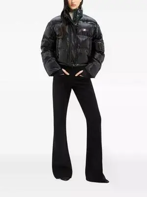 COURREGES Vinyl Logo-print Padded Jacket
