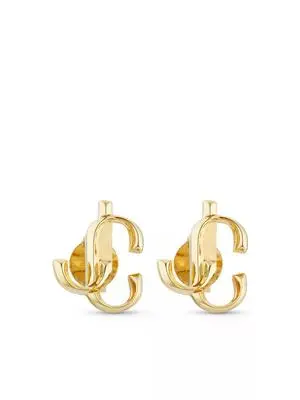 JIMMY CHOO Logo Stud Earrings - Gold