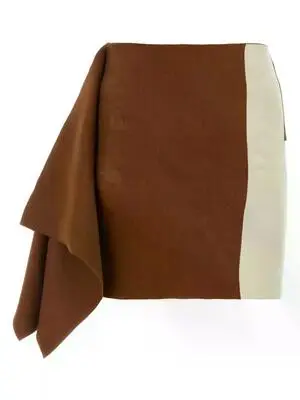 Fendi Wool Mini Skirt - Brown