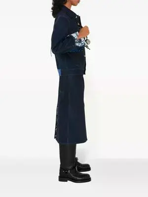 Burberry Indigo Denim Midi Skirt