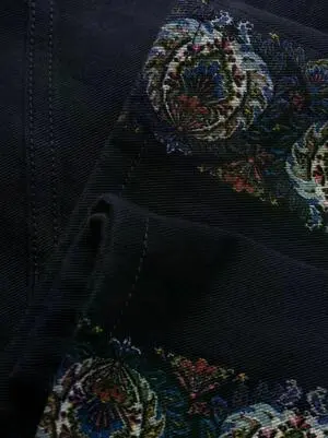 Etro Floral-stripe Straight-leg Jeans