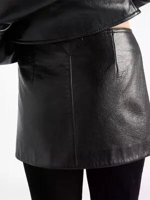 Prada Leather Mini Skirt