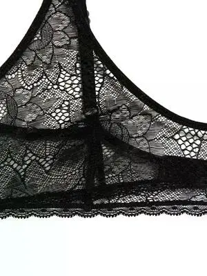 Kiki De Montparnasse Dahlia Soft Lace Bra - Black