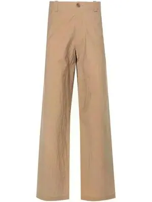 A.p.c. Creased Tapered Cotton Blend Trousers