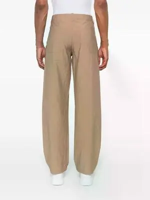 A.p.c. Creased Tapered Cotton Blend Trousers