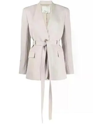 3.1 Phillip Lim Tied-waist Single-breasted Blazer - Grey