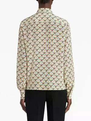 Etro Silk Floral Print Shirt - Neutrals