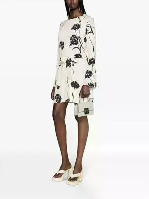 TWINSET Floral Print Belted Mini Dress