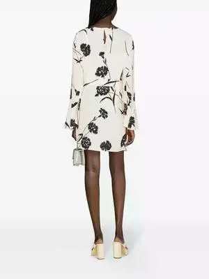 TWINSET Floral Print Belted Mini Dress