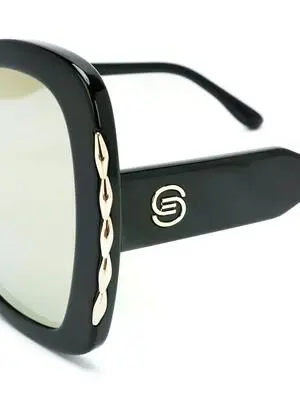 Elie Saab Oversized Sunglasses With Trim Detail
