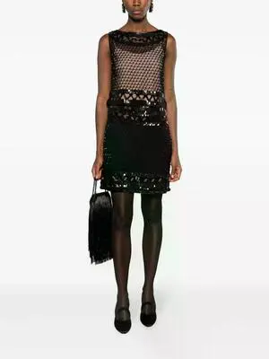 Alberta Ferretti Embellished Tulle Mini Skirt