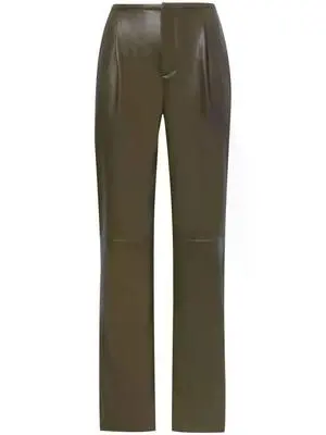 Proenza Schouler White Label Faux Leather Straight-leg Trousers - Brown