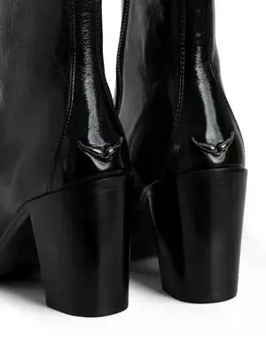 Zadig&Voltaire Leather Ankle Boots - Black