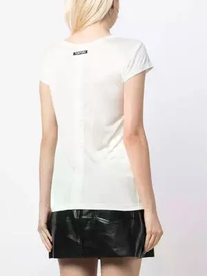 TOM FORD Logo Print Silk T-shirt - Neutrals