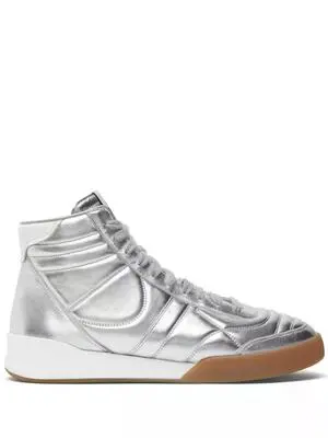 COURREGES Club 02 Leather Sneakers - Silver