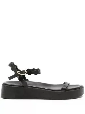 ANCIENT GREEK SANDALS Toxo 40mm Leather Platform Sandals - Black
