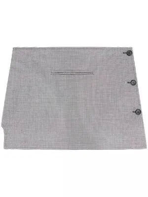 COURREGES Oblique Houndstooth Mini Skirt - Black